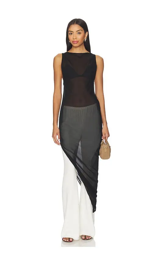 EAVES Asymmetrical Maxi Dress