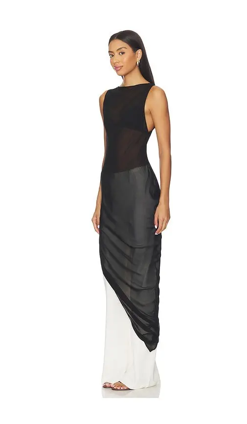 EAVES Asymmetrical Maxi Dress