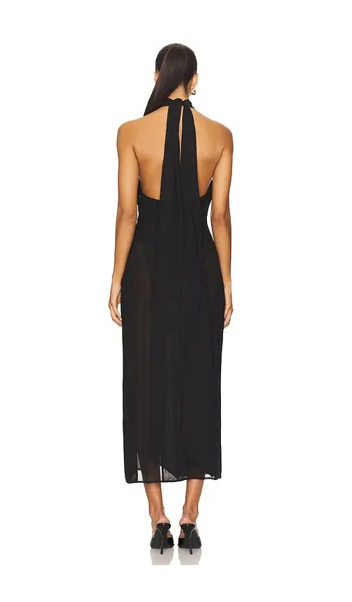 GUIZIO Koemi Sheer Panel Dress