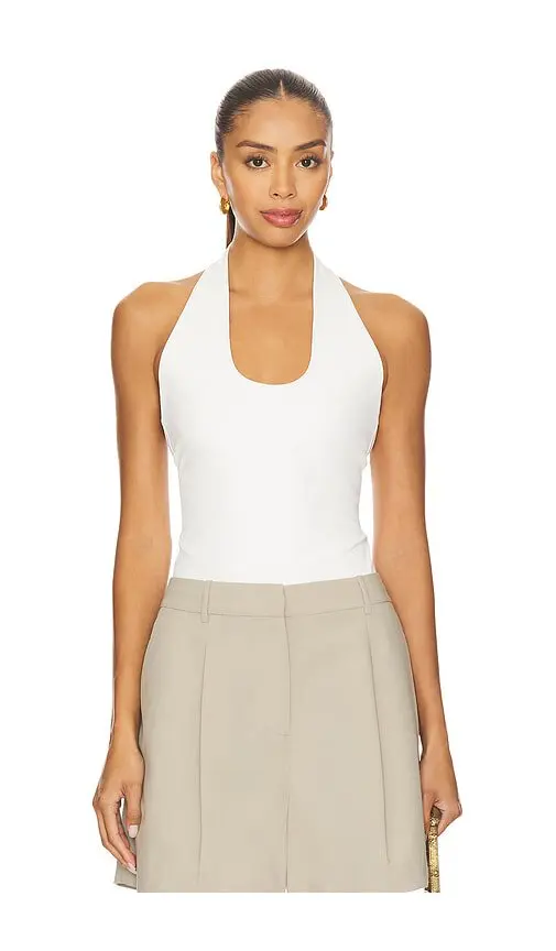 EAVES Simeon Halter Top - White