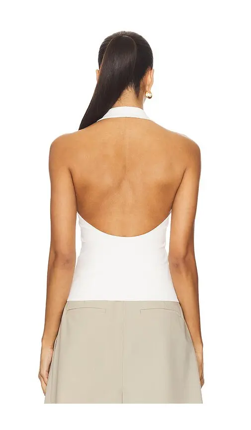 EAVES Simeon Halter Top - White