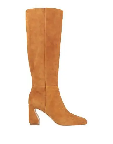 SERGIO ROSSI Knee High Leather Boots - Camel