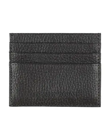 Emporio Armani Cardholder Charcoal Calfskin - Grey