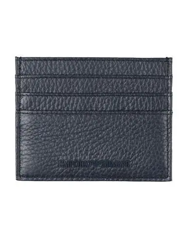Emporio Armani Cardholder Charcoal Calfskin - Navy