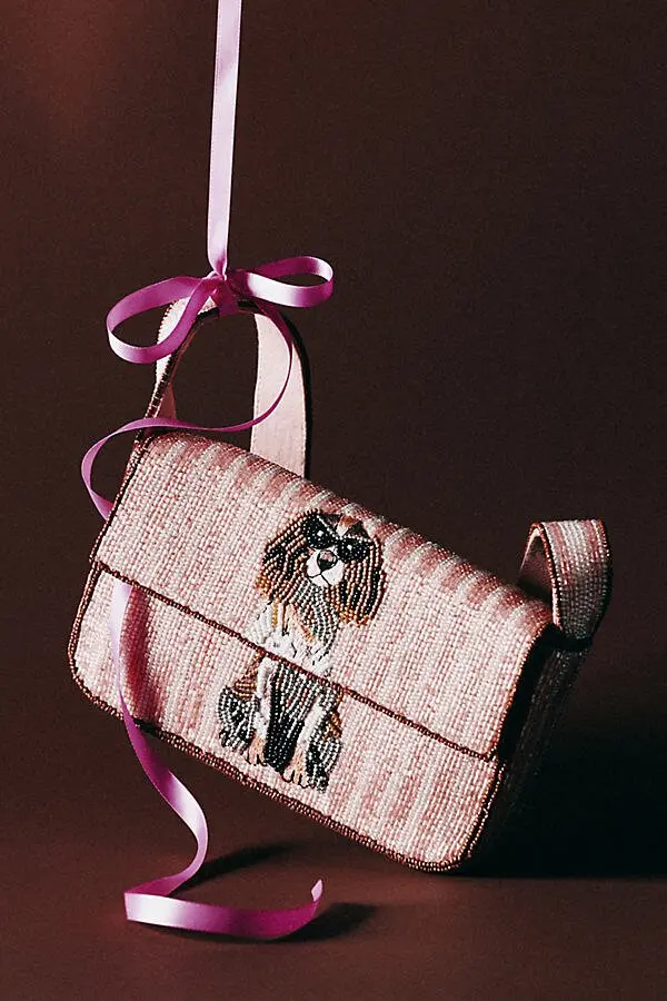 Anthropologie Fiona Beaded Animal Bag - Cocker Spaniel