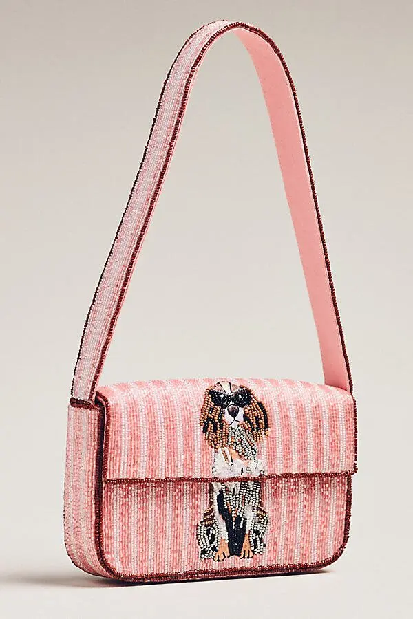 Anthropologie Fiona Beaded Animal Bag - Cocker Spaniel