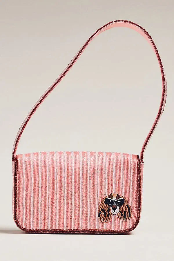 Anthropologie Fiona Beaded Animal Bag - Cocker Spaniel