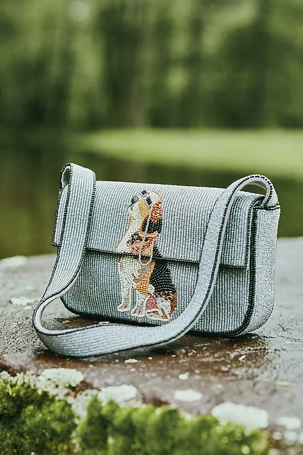 Anthropologie Fiona Beaded Animal Bag