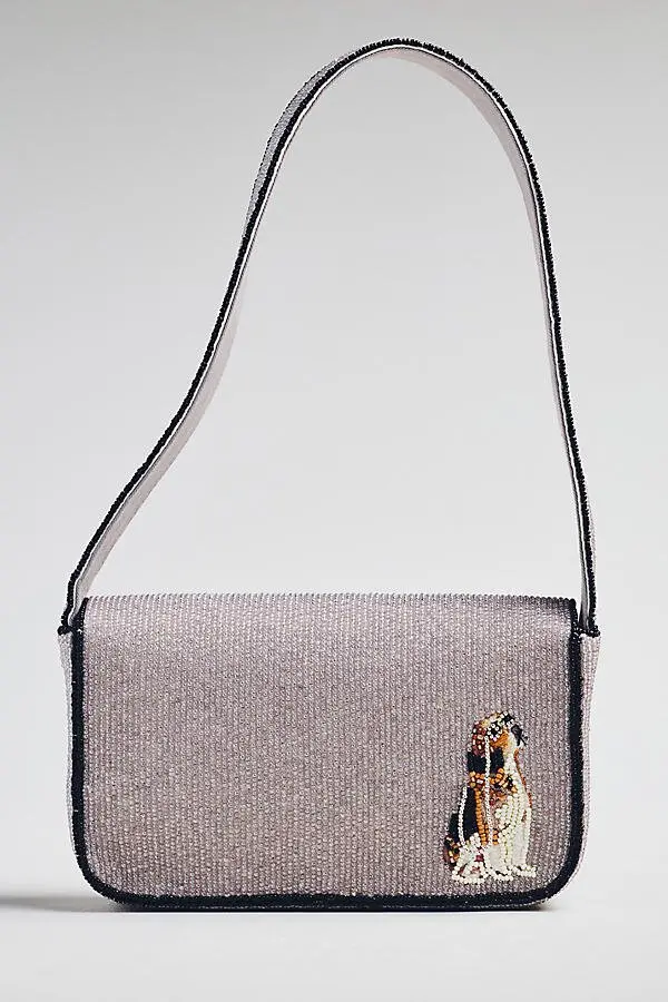 Anthropologie Fiona Beaded Animal Bag