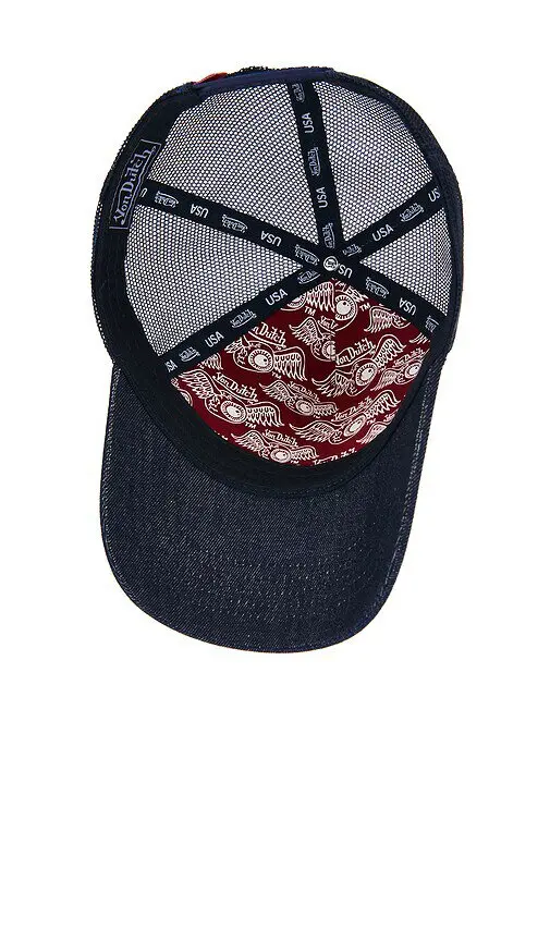 VON DUTCH Textile Trucker Hat - Navy