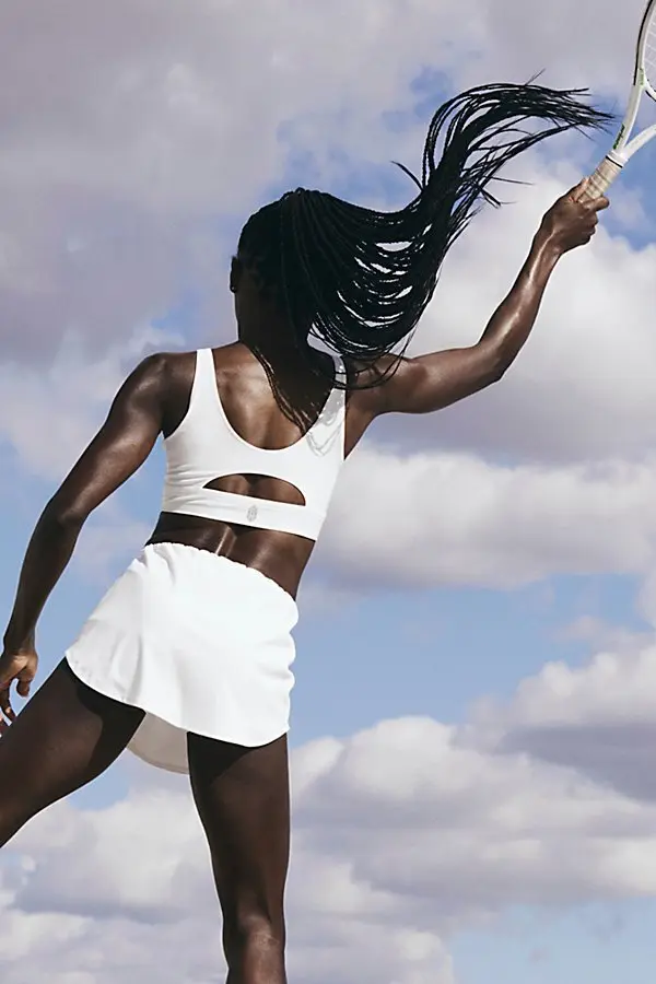 Free People Win Win Scoop Neck Sports Bra - White