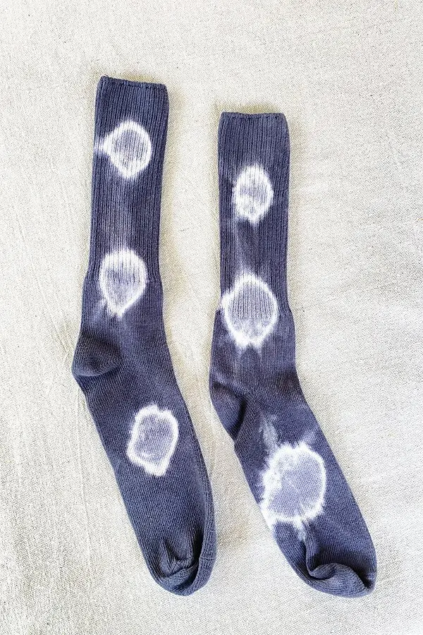 LAYLI DYES HARD Hand-dyed Cotton Crew Socks - Charcoal