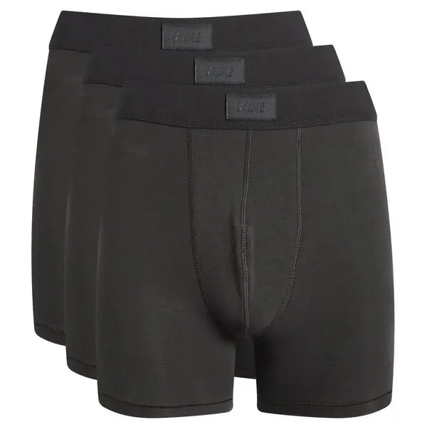 SKIMS Cotton Boxer Brief 5" 3-pack - Onyx