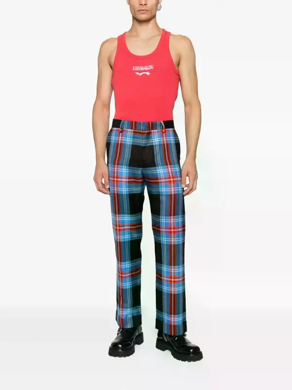 CHARLES JEFFREY Logo Ribbed Tank Top