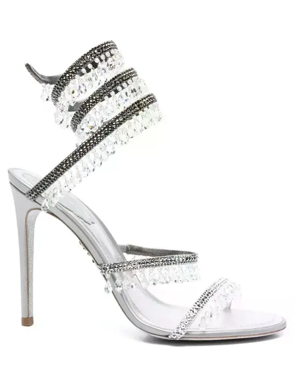 Rene Caovilla 105mm Crystal-embellished Spiral Sandals