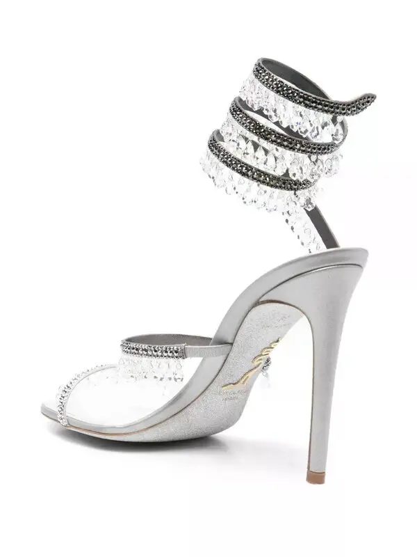 Rene Caovilla 105mm Crystal-embellished Spiral Sandals