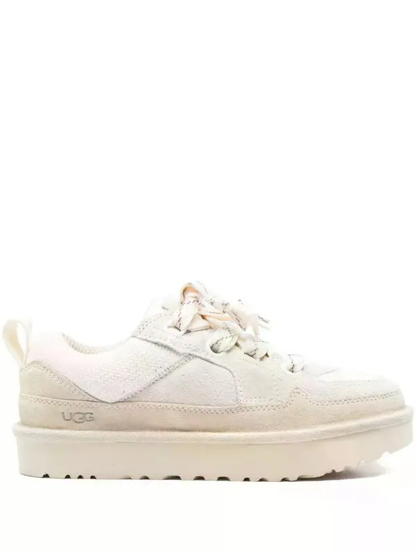 UGG Suede Mesh-panelled Low-top Sneakers - Neutrals