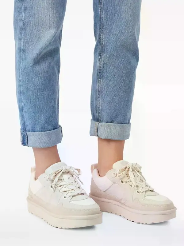 UGG Suede Mesh-panelled Low-top Sneakers - Neutrals