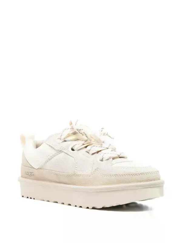 UGG Suede Mesh-panelled Low-top Sneakers - Neutrals