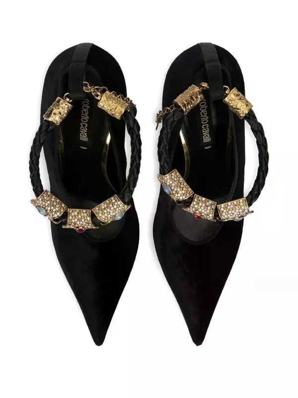 Roberto Cavalli Embellished Pointed-toe Pumps