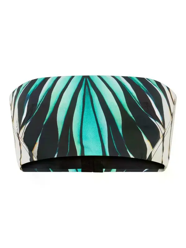 Roberto Cavalli Leaf-print Bandeau Top