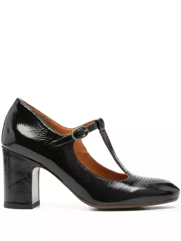 Chie Mihara 80mm Madam Patent Leather T-bar Pumps