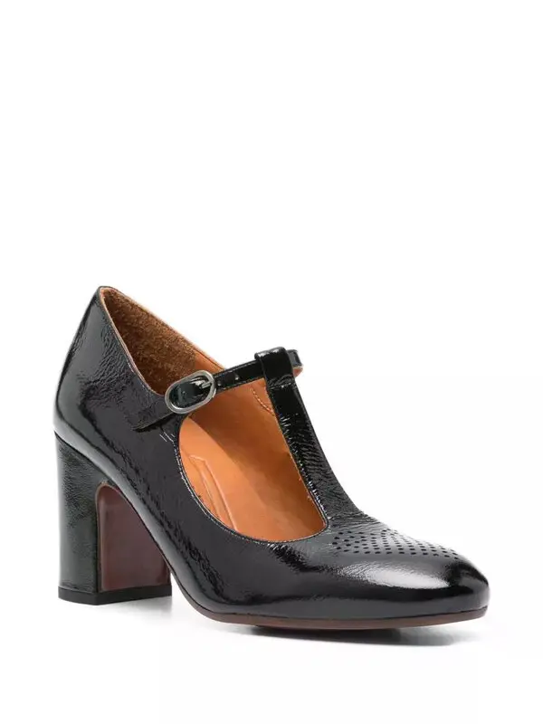 Chie Mihara 80mm Madam Patent Leather T-bar Pumps
