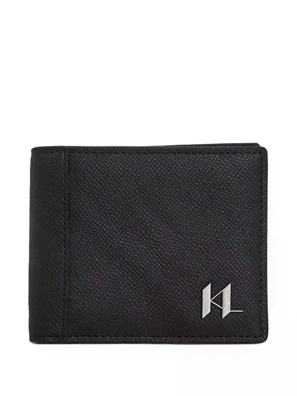 Karl Lagerfeld Monogram Leather Wallet - Black