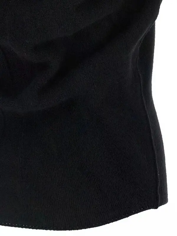 Rick Owens Off-shoulder Draped Knitted Vest
