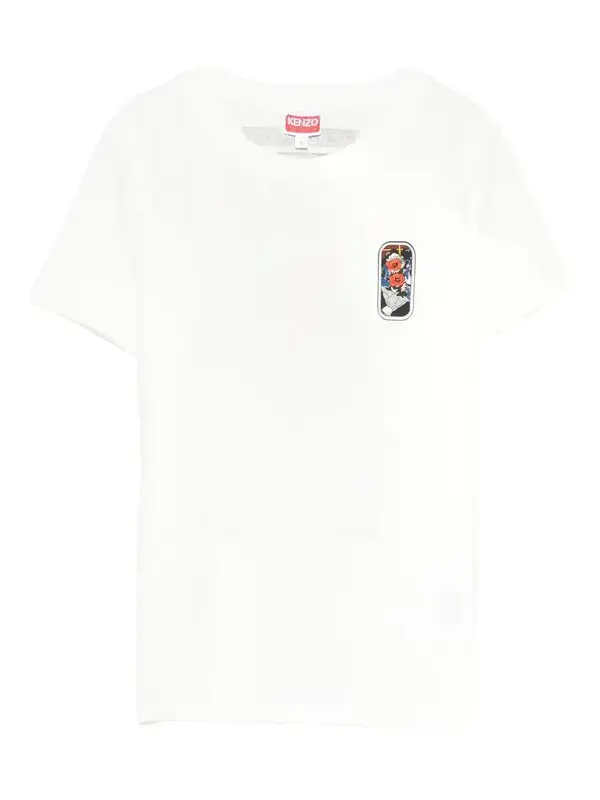 Kenzo Graphic-print Cotton Top - White