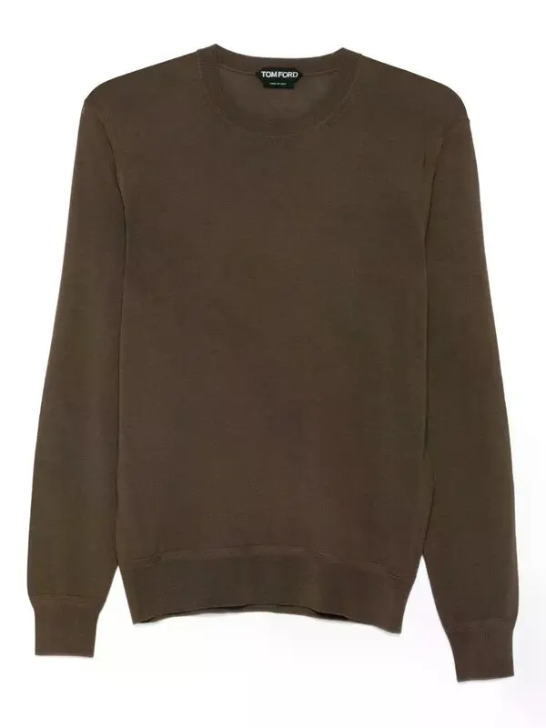 TOM FORD Wool Crew-neck Top - Green