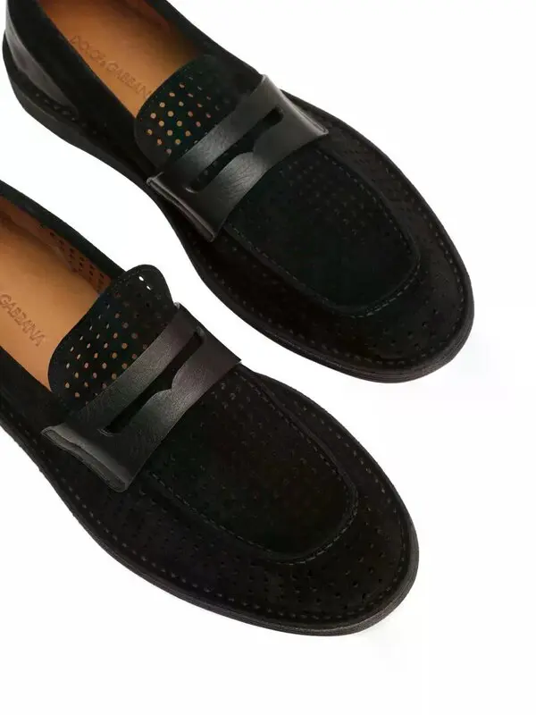 Dolce & Gabbana Perforated Loafers - Black