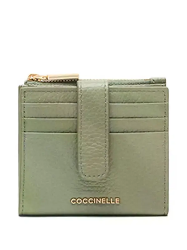 COCCINELLE Metallic Soft Leather Zip-fastening Cardholder - Green