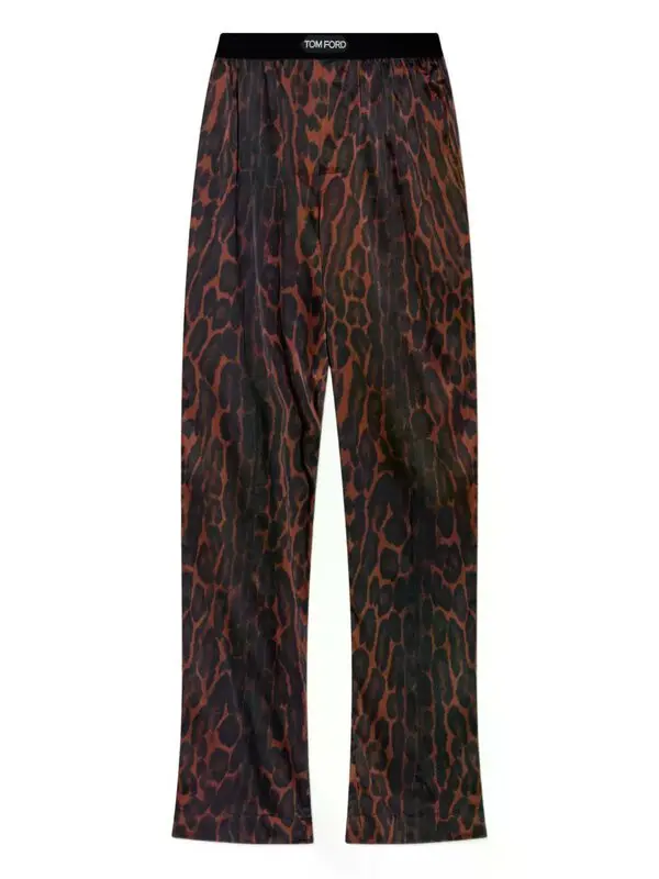 TOM FORD Leopard-print Sleep Pants - Brown