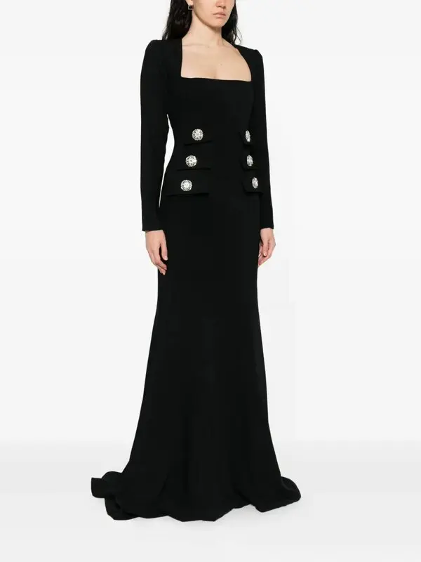 Costarellos Button-embellished Maxi Dress