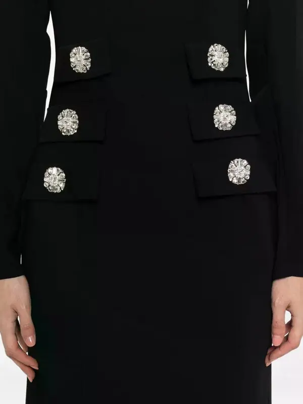 Costarellos Button-embellished Maxi Dress