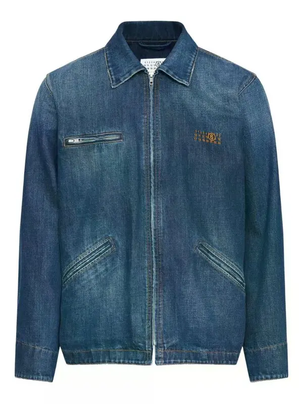 MAISON MARGIELA Zip-fastening Denim Jacket - Blue