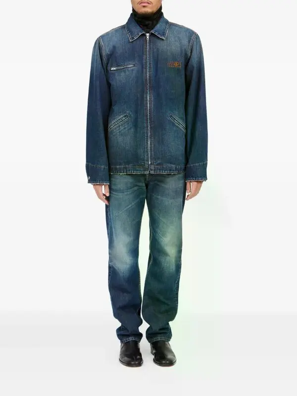 MAISON MARGIELA Zip-fastening Denim Jacket - Blue