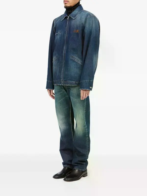 MAISON MARGIELA Zip-fastening Denim Jacket - Blue