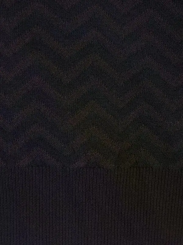 Giorgio Armani Chevron-pattern Wool Blend Sweater