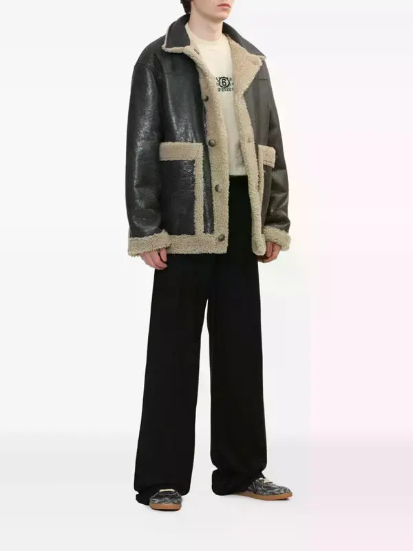 MAISON MARGIELA Lambskin Shearling-panel Jacket