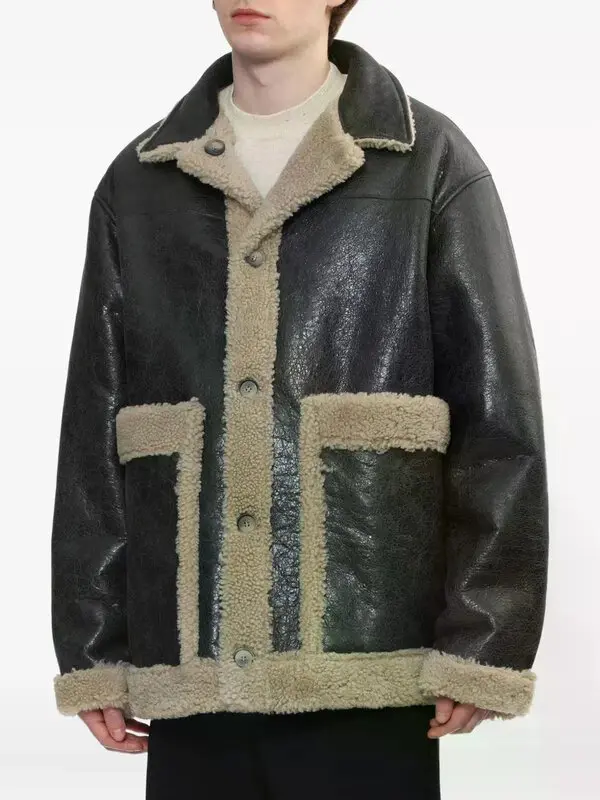 MAISON MARGIELA Lambskin Shearling-panel Jacket