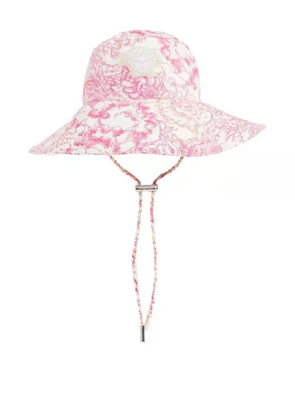 Versace Medusa Head Printed Bucket Hat - Pink