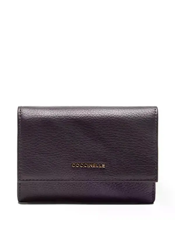 COCCINELLE Textured Leather Wallet - Purple