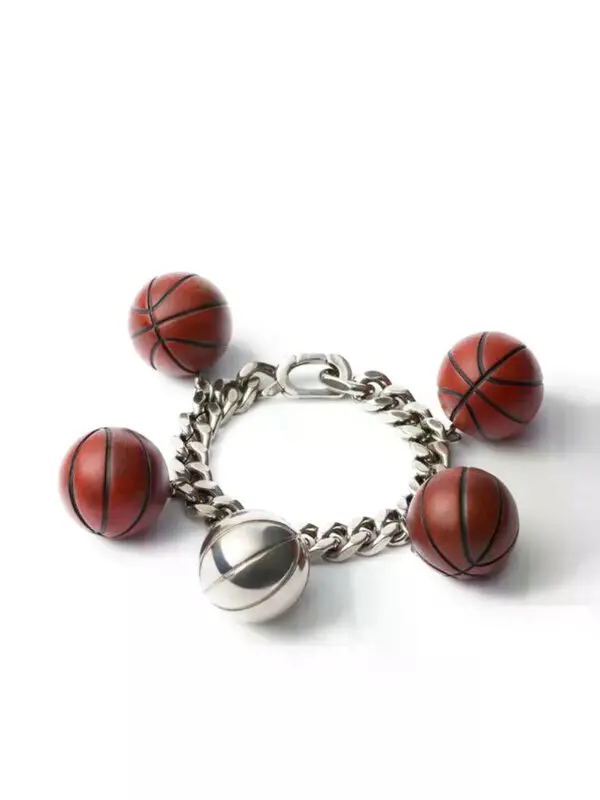 Prada Basketball-charm Chain Bracelet - Silver