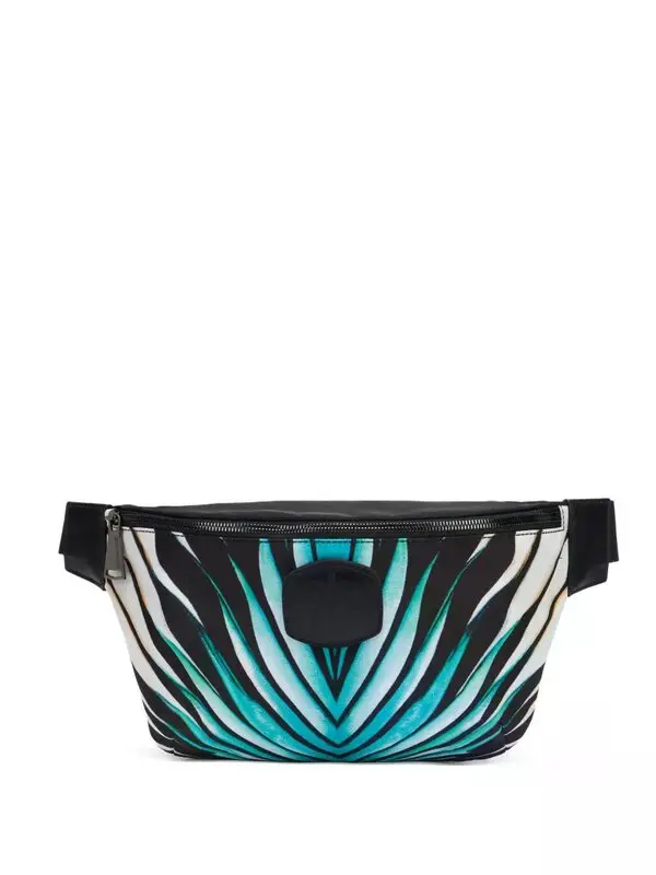 Roberto Cavalli Leaf-print Belt Bag - Blue