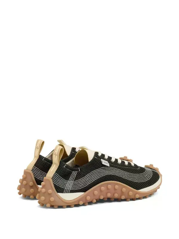 AMI Paris Logo Patch Mesh Lace-up Sneakers - Black
