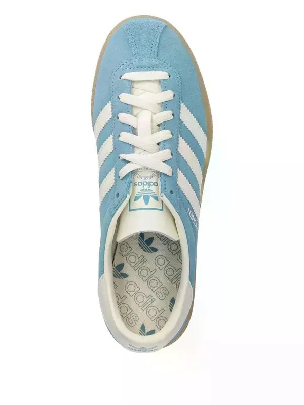 Adidas München Three-stripe Suede Sneakers - Blue