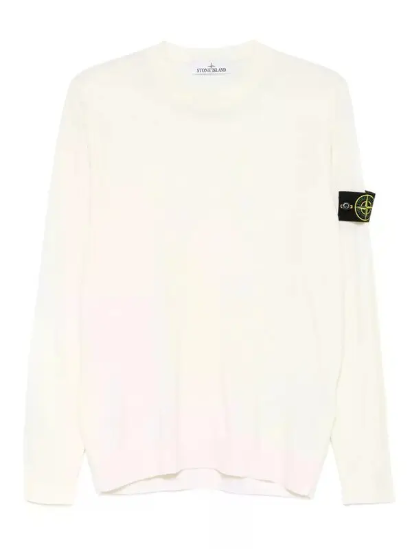 Stone Island 5100071 Patch-pocket Wool Sweater - Neutrals