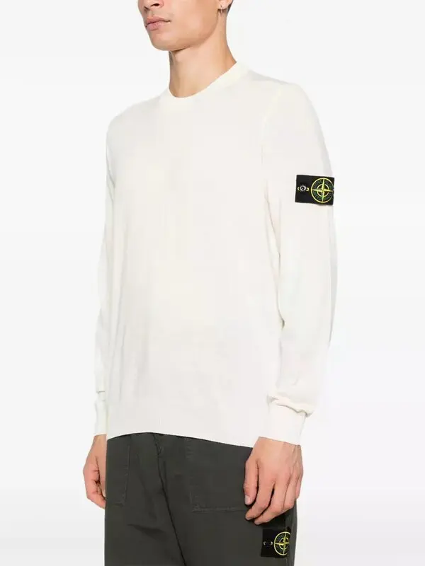 Stone Island Patch Pocket Wool Sweatshirt - Neutrals